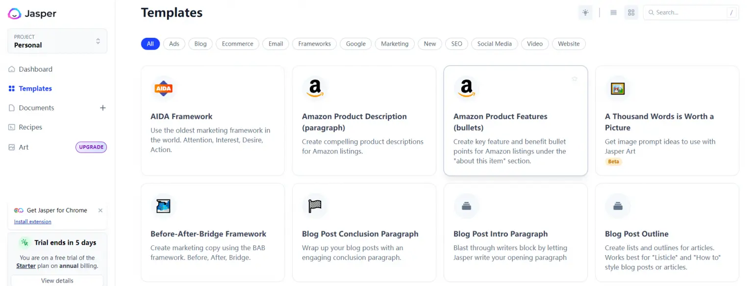 Jasper AI：像人一样思考的 AI 作家和 AI 画家