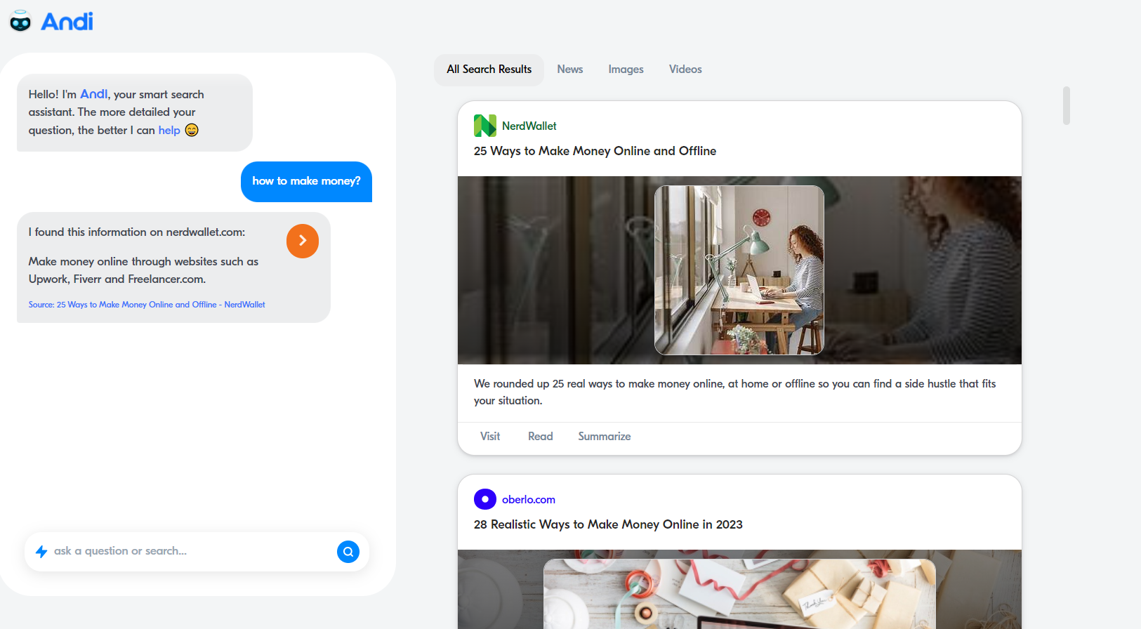 Andi: Conversational AI Search Engine