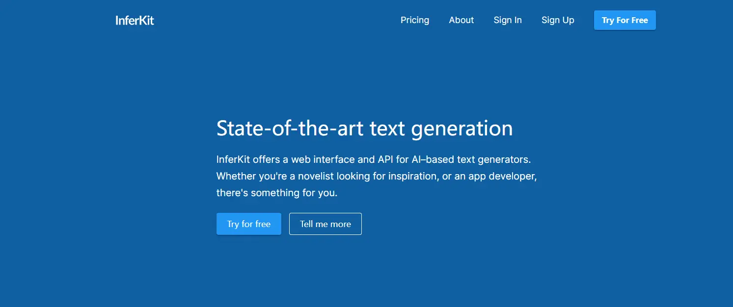 InferKit:The Demo Web of State-of-the-art Text Generator