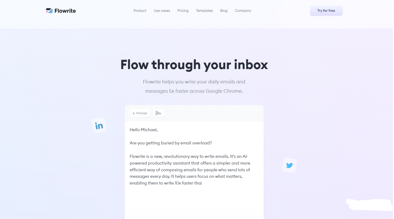 Flowrite: An Splendid AI E-mail Writing Assistant