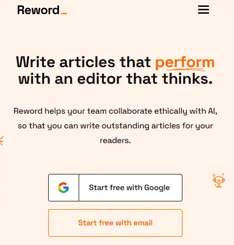 Reword: AI Writing Assistance Tool for Article Creation