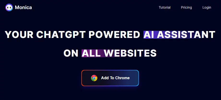 Monica：AI Chatbot That Can Write Copywriting