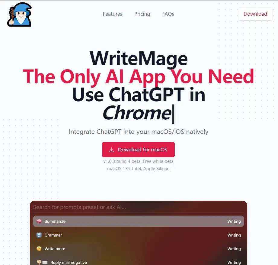Writemage: AI Writing Keyboard Based On ChatGPT