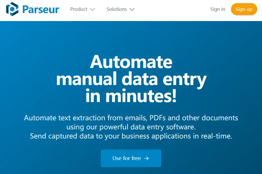 Parseur: Efficient AI document processing tool