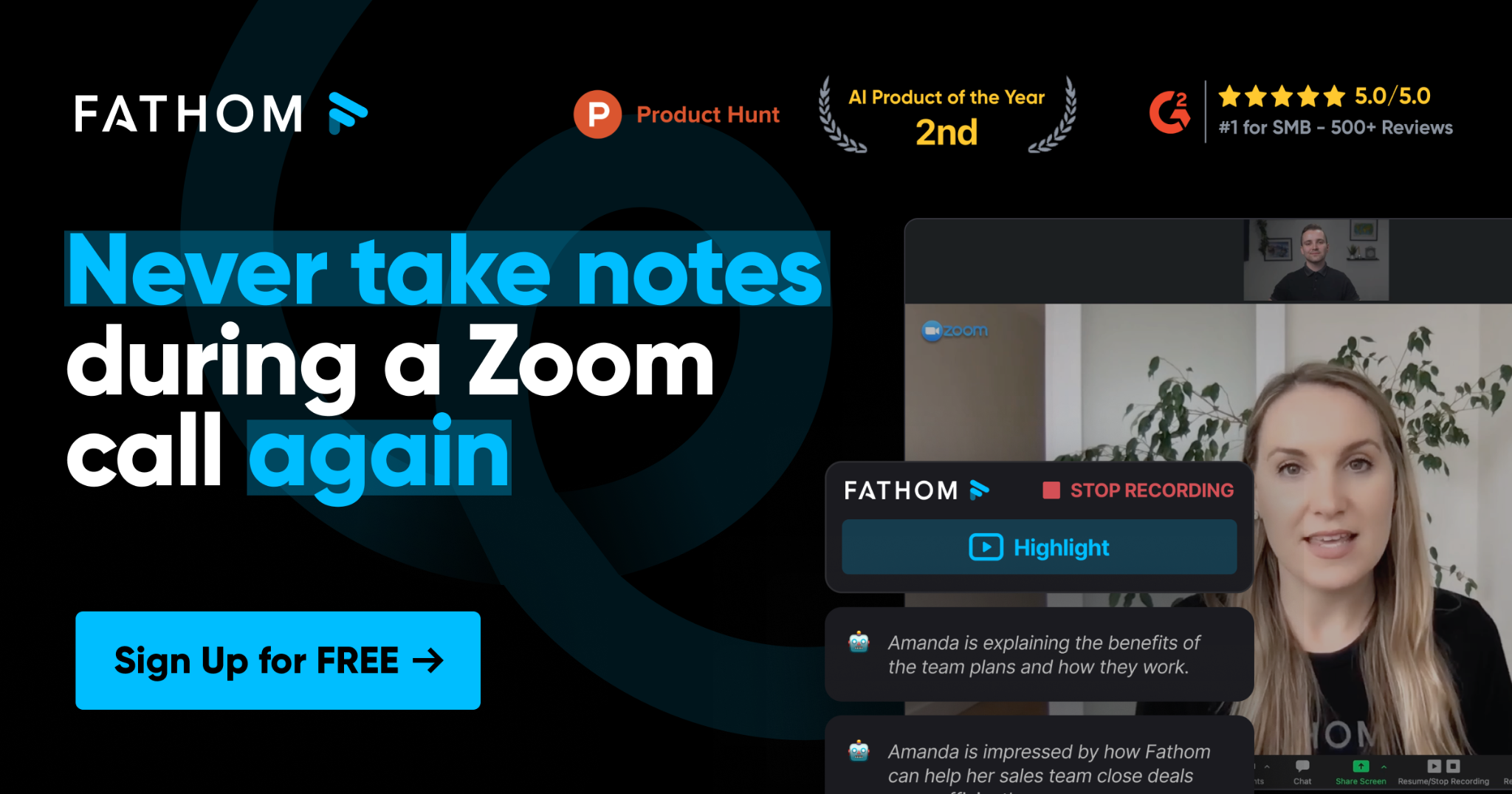 Fathom: The Most Practical AI Meeting Assistant