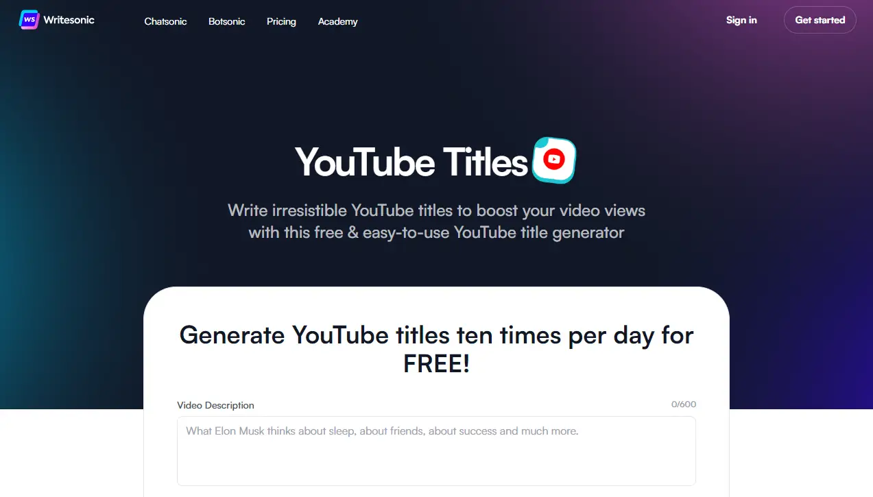 Increase your CTR! ：YouTube Title Generator