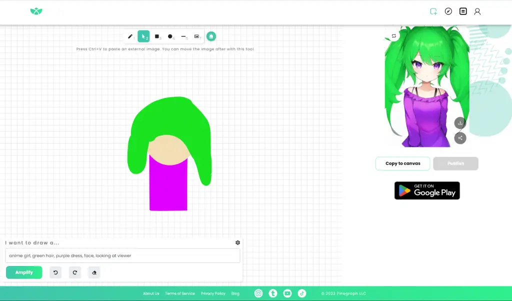 Pinegraph: Amazing AI Sketchpad for Digital Arts