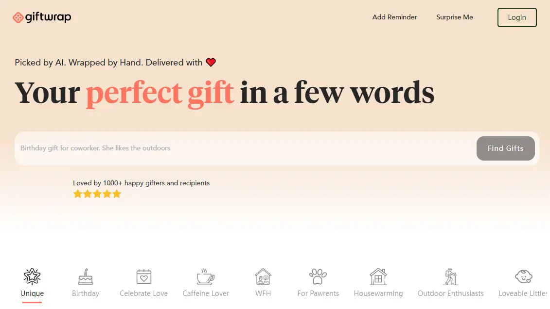 TOP 8 AI Gift Idea Generator Tools Worth Trying in 2024 - AIToolMall