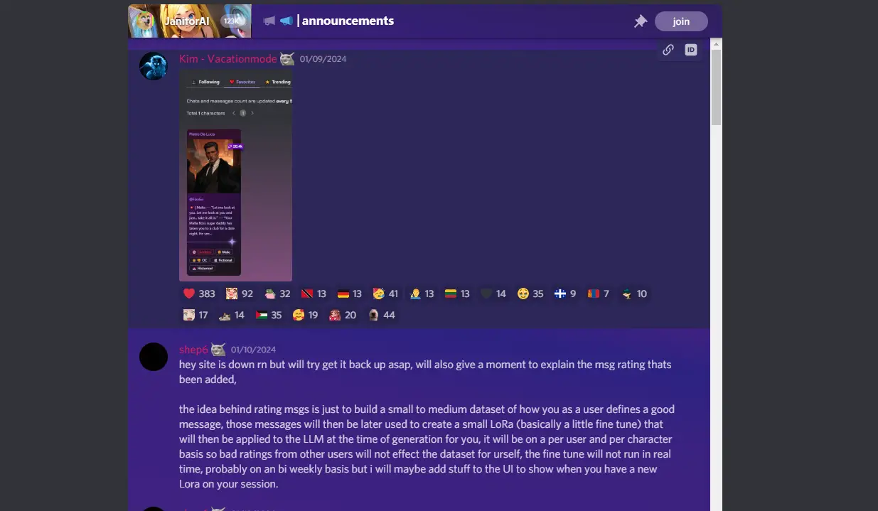 JanitorAI's Maintenance Mode，Unexpected JSON Input Errors