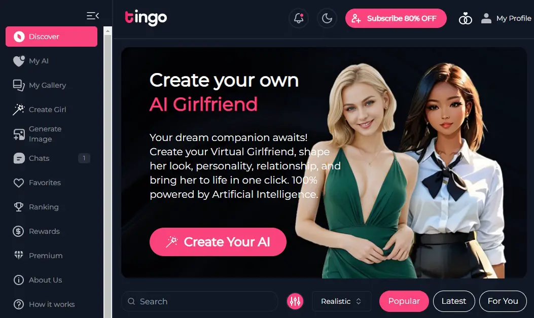 How to Create Your Own AI Girlfriend with Tingo AI?